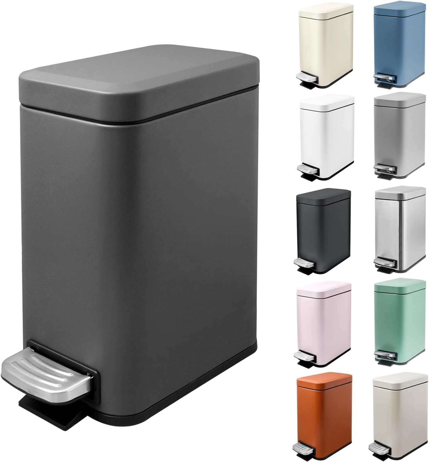 Amazon.com: iTouchless 18 Gallon Rectangular Open Top Trash Can and ...