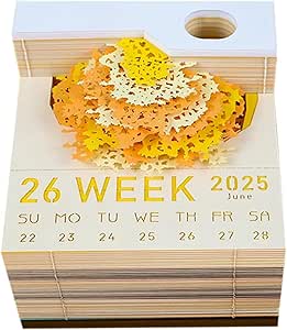 Amazon.com: MPFJPNXN Artsy Pads,3D Memo Pad Calendar 2025,3D Tree House ...
