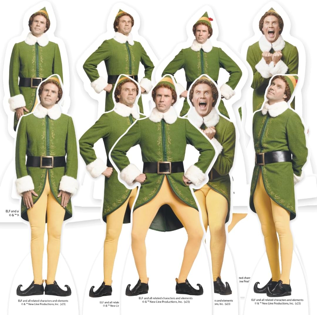 Amazon.com: Star Cutouts Buddy Elf Christmas Table Decorations : Home ...