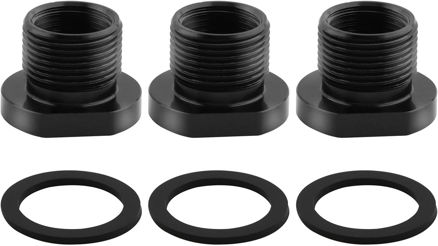 Amazon.com: 3Pcs Thread Adapters with Metal Washers, 1/2x28 to 5/8x24 ...