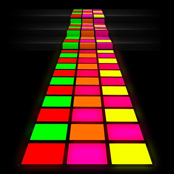 Amazon.com: Haull 118 x 39 Inch Neon Dance Floor Light up Dance Floor ...