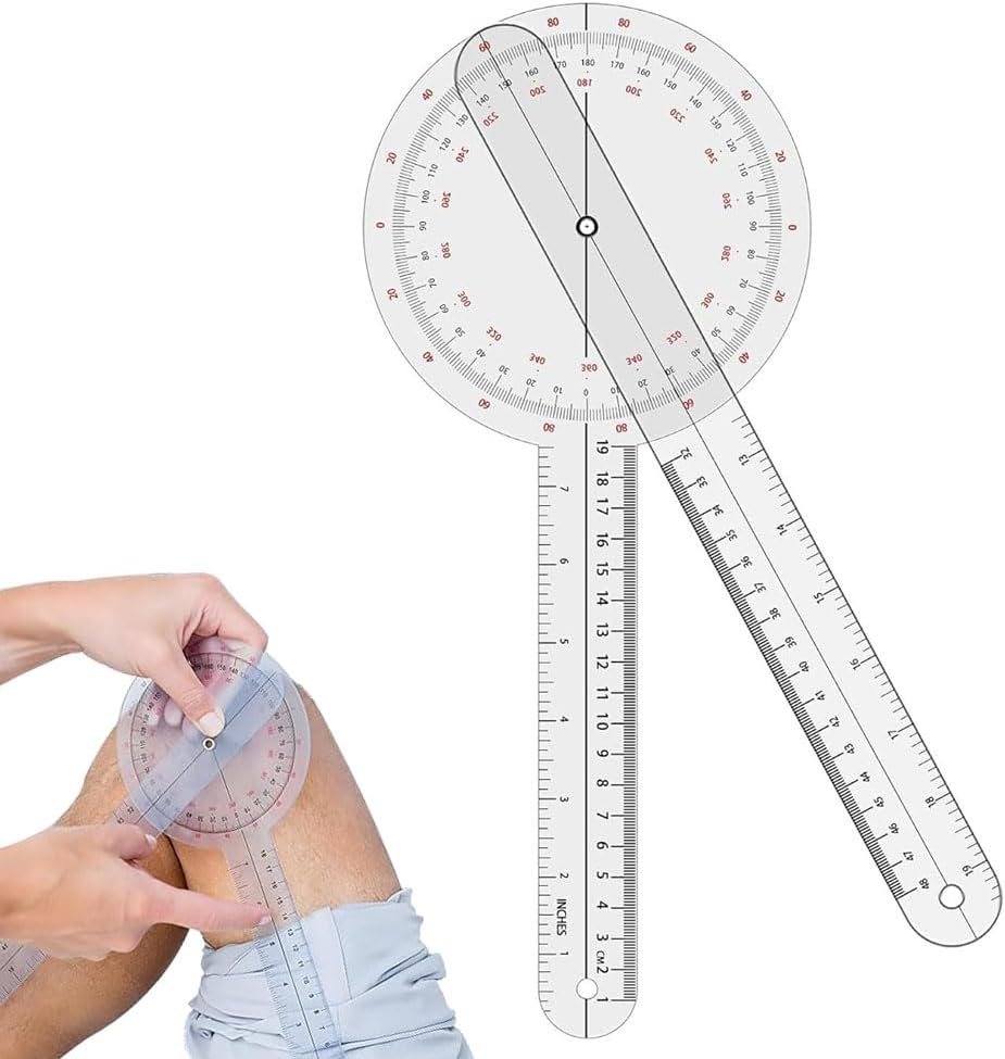 12 inch goniometer,360 Degree goniometer physical therapy,Transparent ...