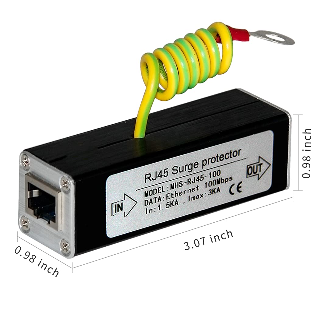 Buy thernet Surge Protector RJ45 100Mbps Network Lightning Protection ...