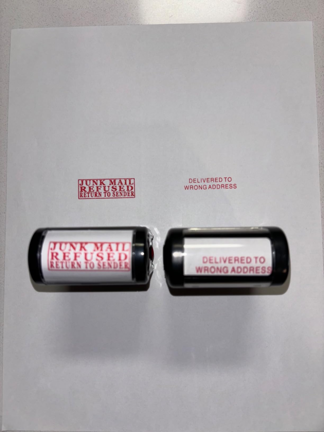 Amazon.com : DELIVERED to WRONG ADDRESS Self Inking Rubber Stamp - Red ...