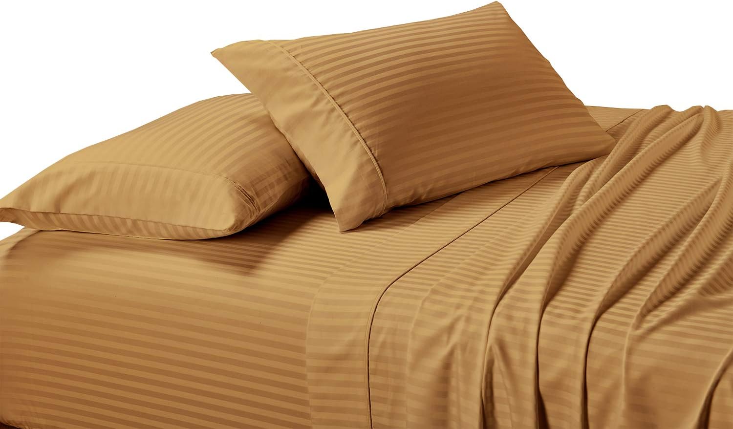 Amazon.com: Damask Striped 300 Thread Count, Pure Cotton Olympic Queen ...