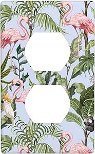 Wyehjut Flamingo Tropical Plants Outlet Covers Light Switch Cover ...