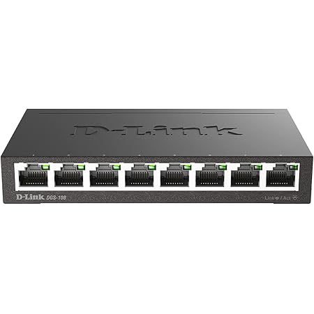 Amazon.com: D-Link Ethernet Switch, 8 Port Gigabit Unmanaged Metal ...