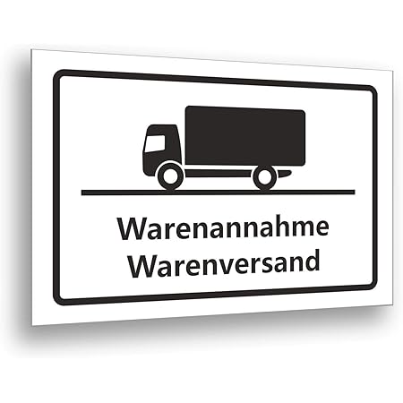 Warenannahme Warenversand Schild 30 x 20 cm, stabiles 3 mm Hart PVC ...