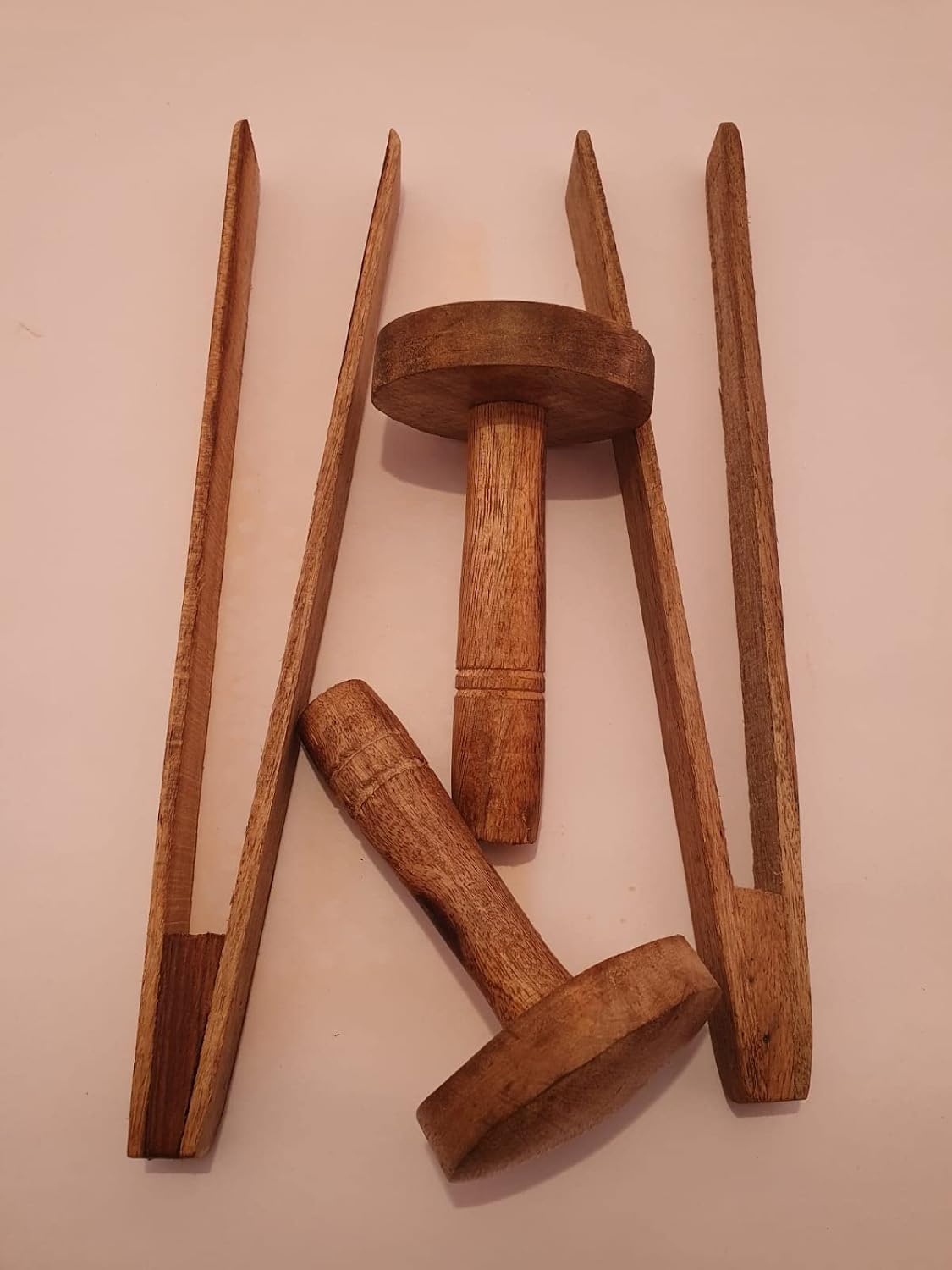 Buy Wooden chimta & Masher Kitchen/Cooking Tong/Heavy Duty Tong ...