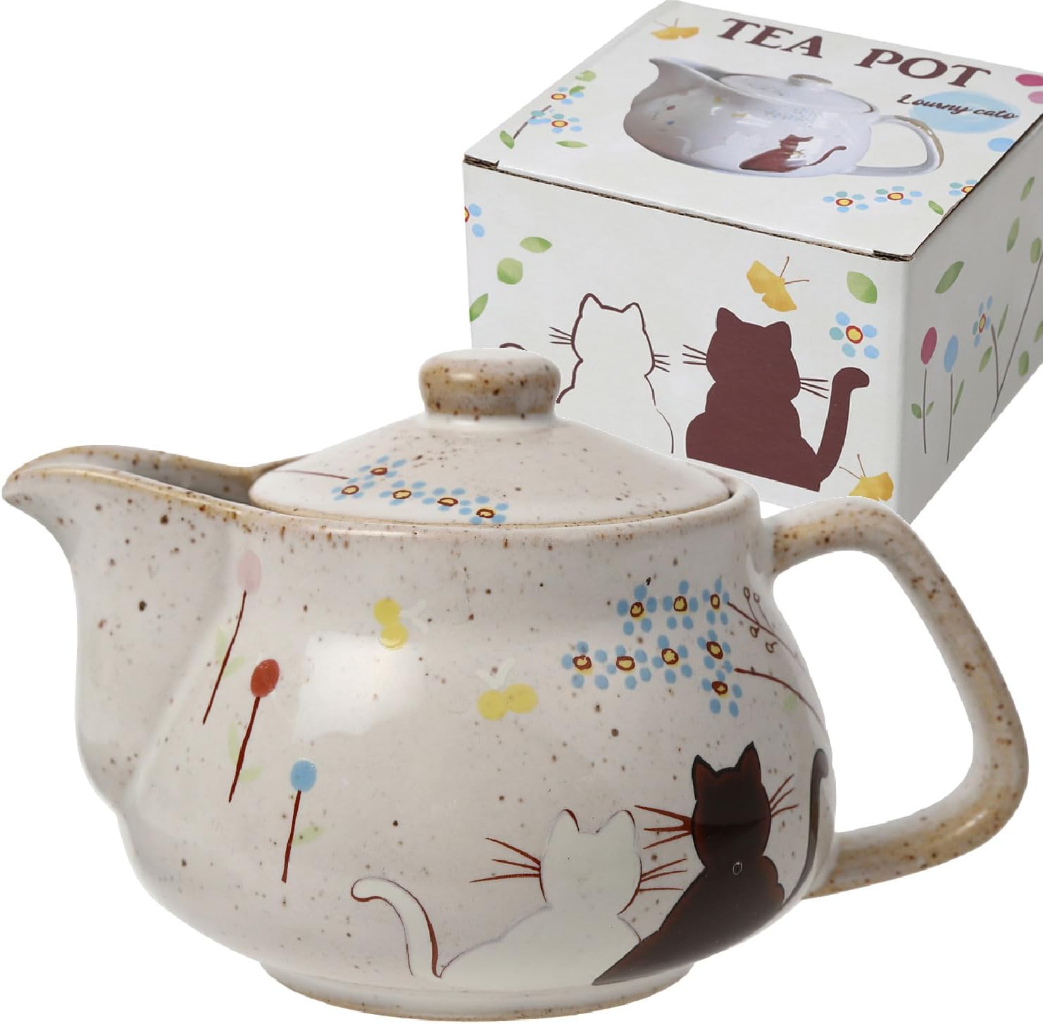 Amazon.com: Kutani Yaki(ware) Japanese Teapot Cats (with tea strainer)
