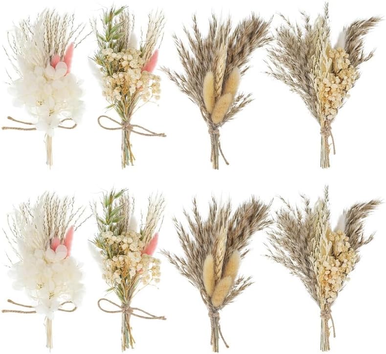 Amazon.com: Chenkaiyang 8 Set Mini Dried Flowers Craft Bouquet,Boho ...