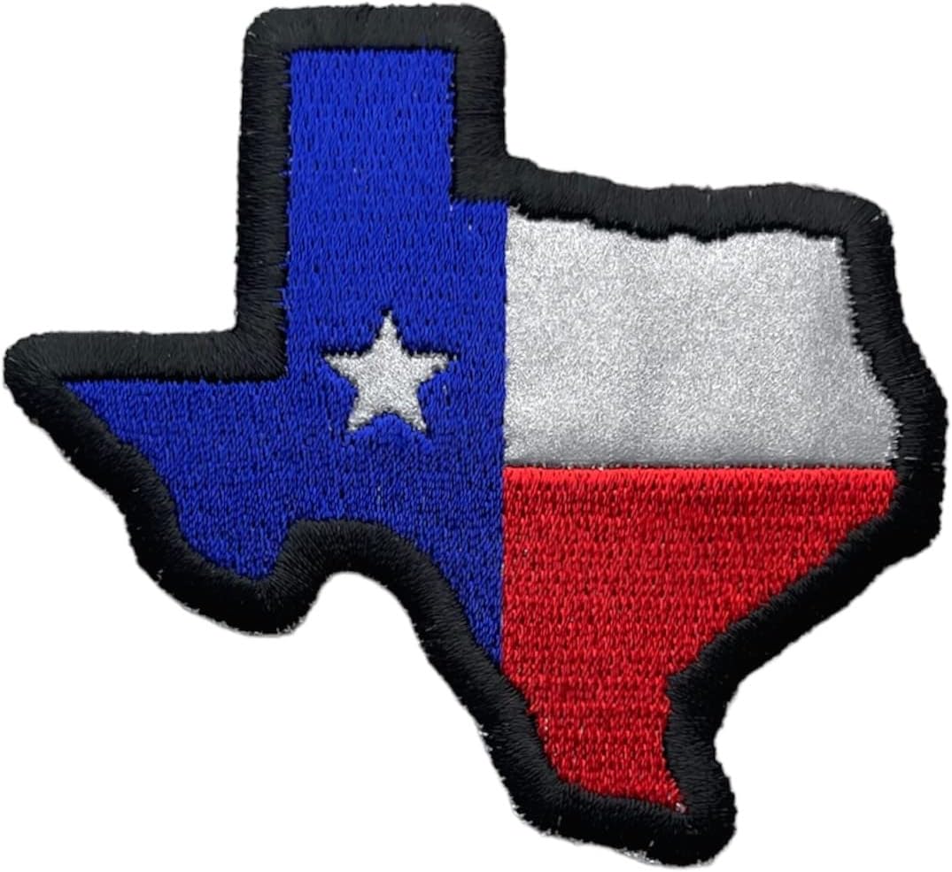 Amazon.com: Texas Shaped Flag Black Border 3 inch Patch IV6638 F5D29H ...