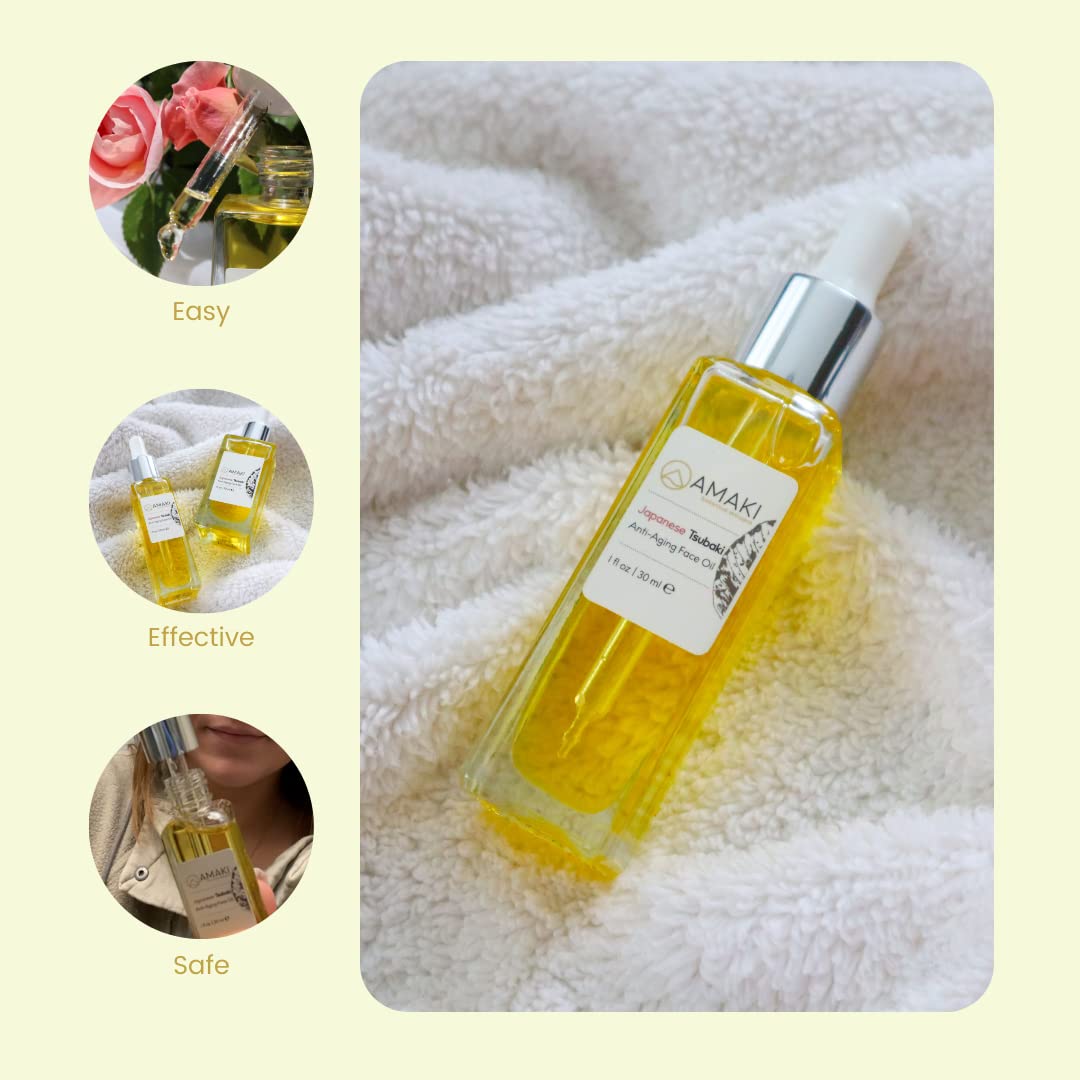 Aceite facial antienvejecimiento japonés Amaki Tsubaki mezcla de ...