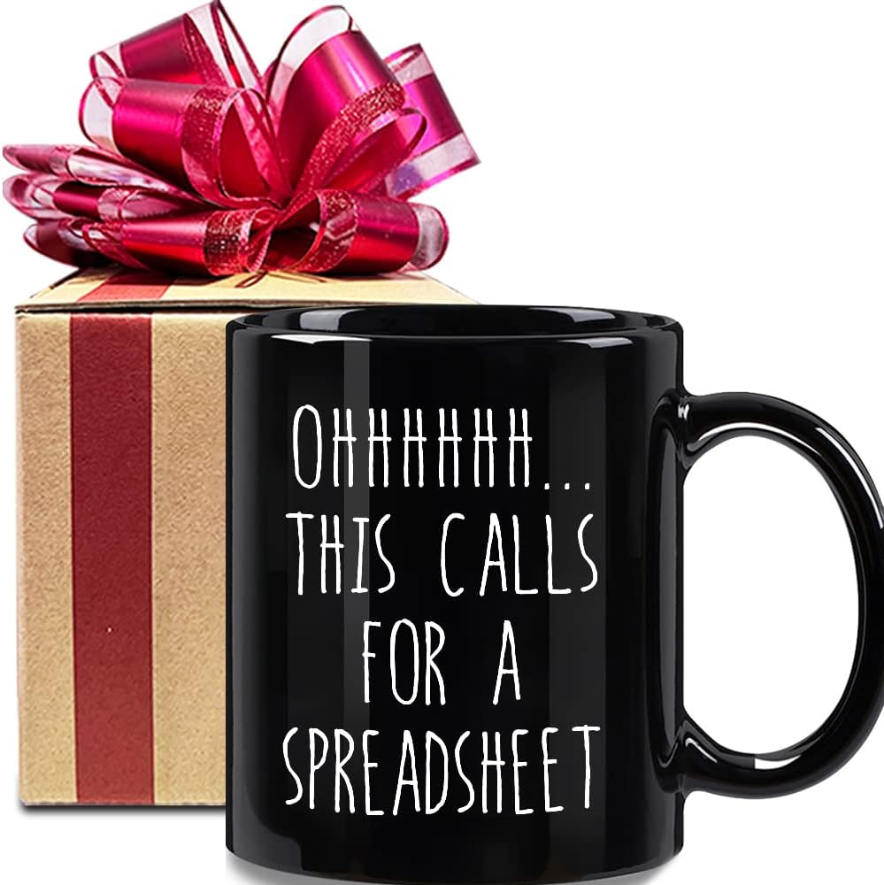 Amazon.com: Dnuiyses Ohhhh..This Calls for A Spreadsheet Mug - Birthday ...