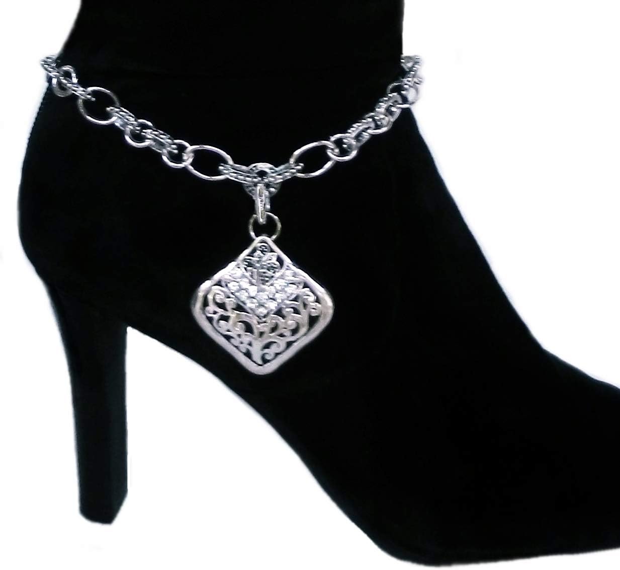 Amazon.com: ii Boot Bracelet Jewelry Diamond Filigree Rhinestone Focal ...