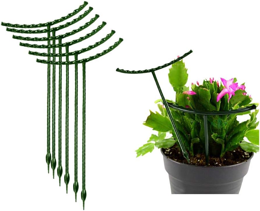 Amazon.com : 12 Pack Plant Support Stakes with 24 Pcs Clips, Half Round ...