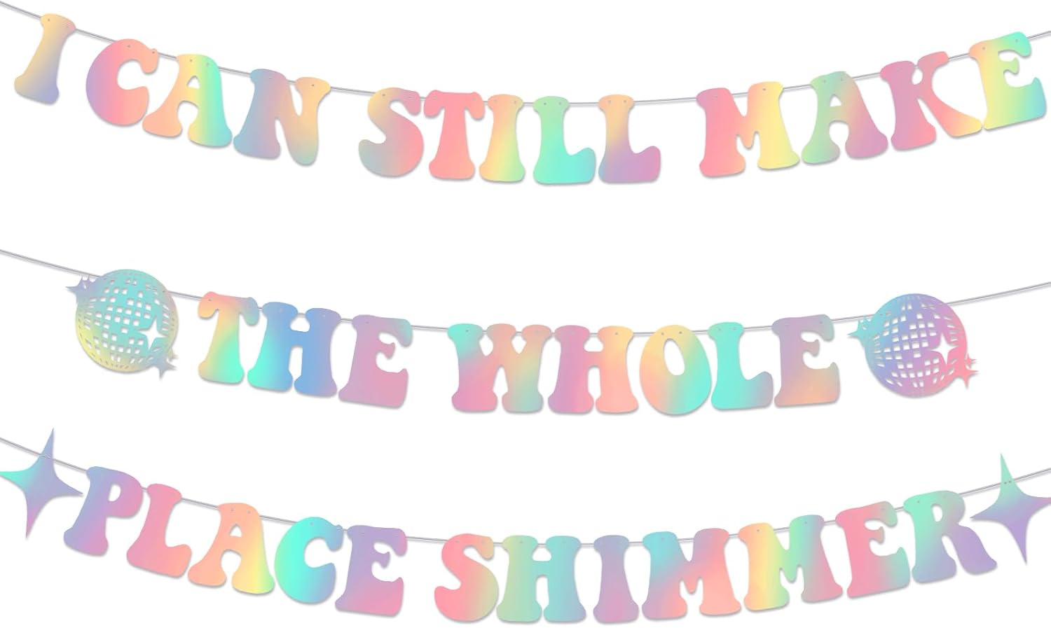 Amazon.com: I Can Still Make the Whole Place Shimmer Banner Glitter ...