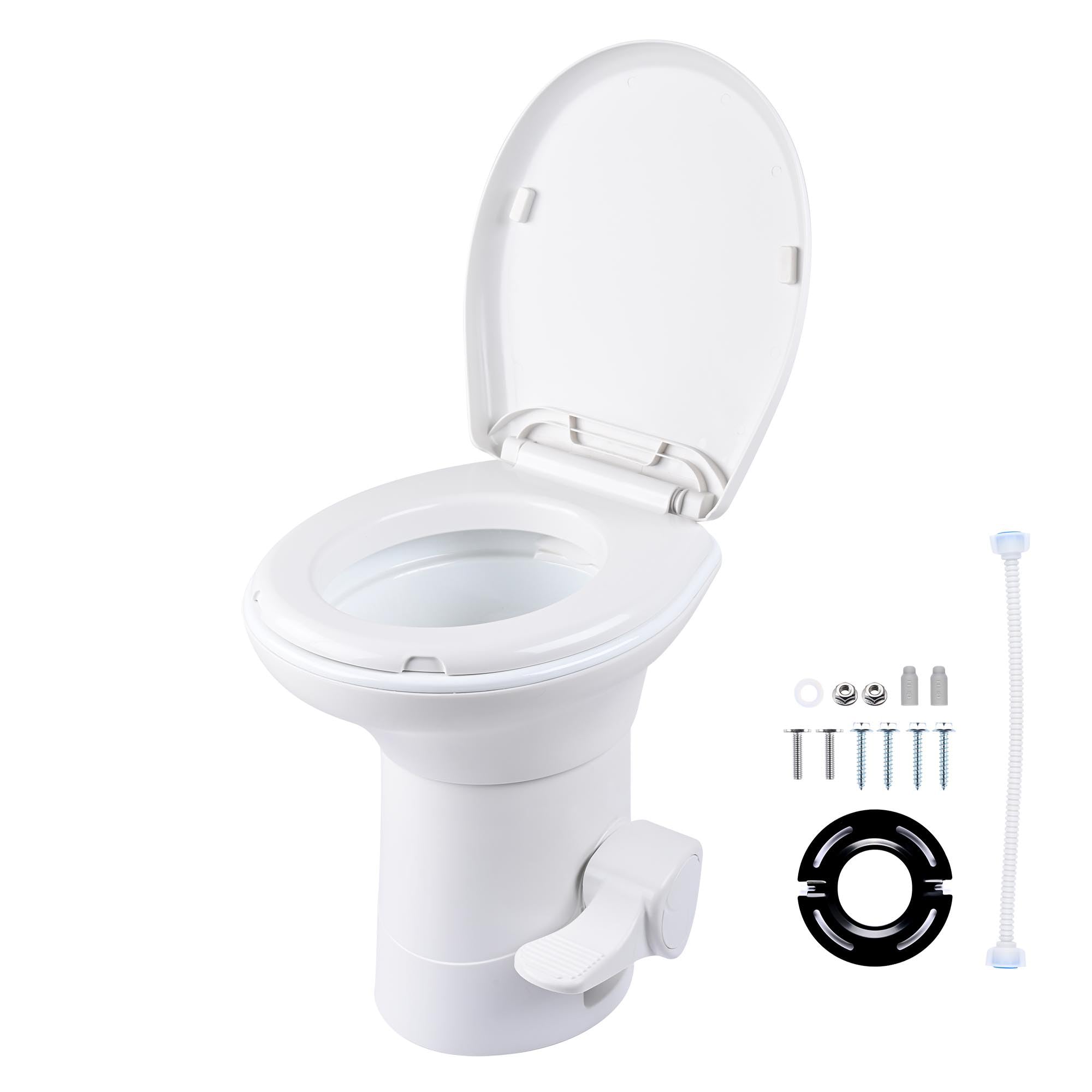 Snapklik.com : RV Toilet Porcelain Enamel & HDPE Gravity Flush Camper ...