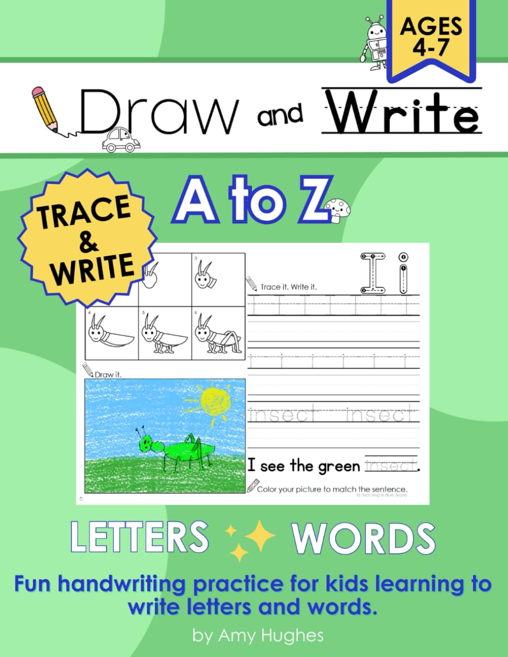 Draw & Write: A to Z - Fun ABC Handwriting Practice for Kids Learning ...