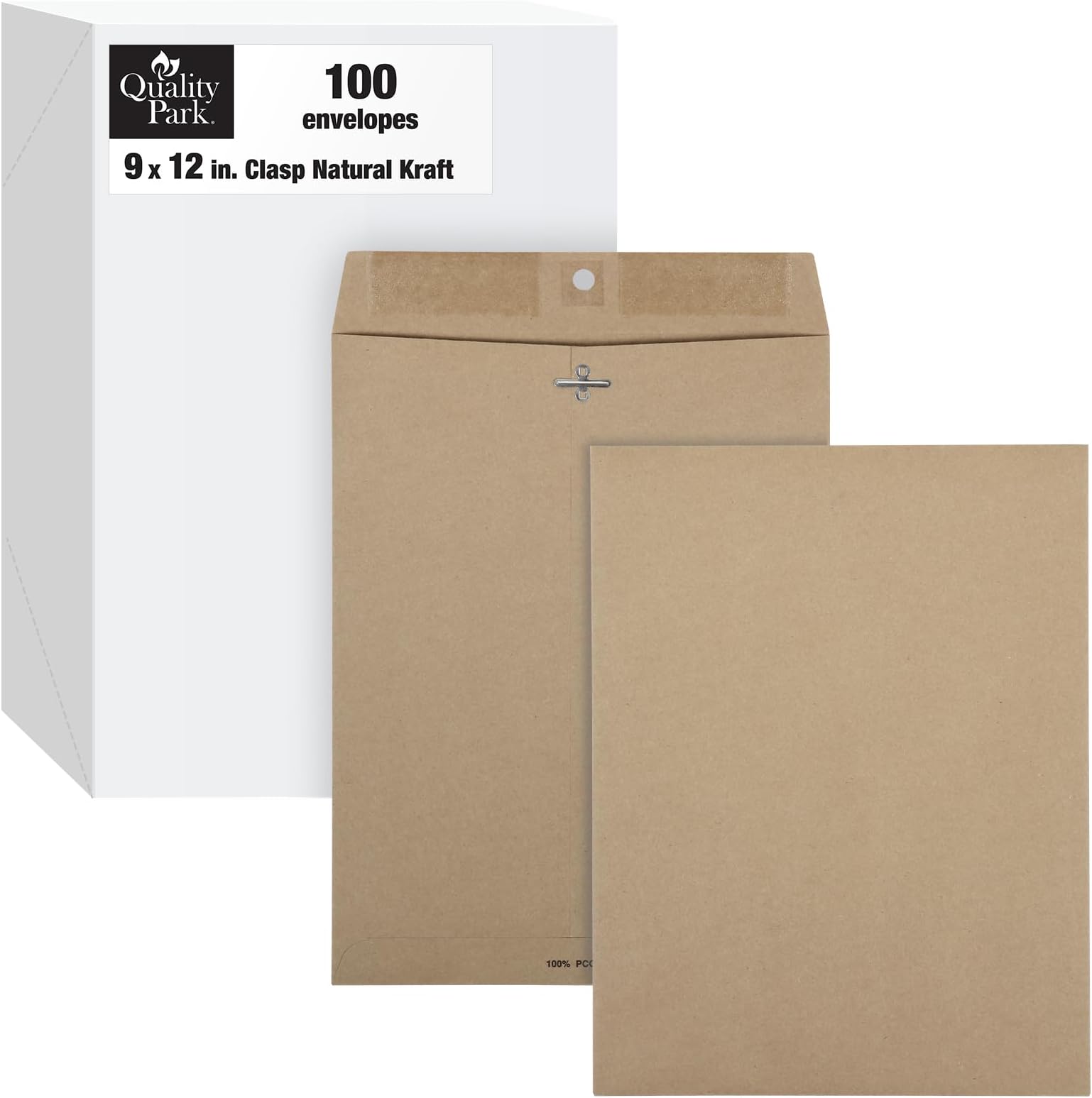 Amazon.com : Quality Park 38711 100% Recycled Brown Kraft Clasp ...