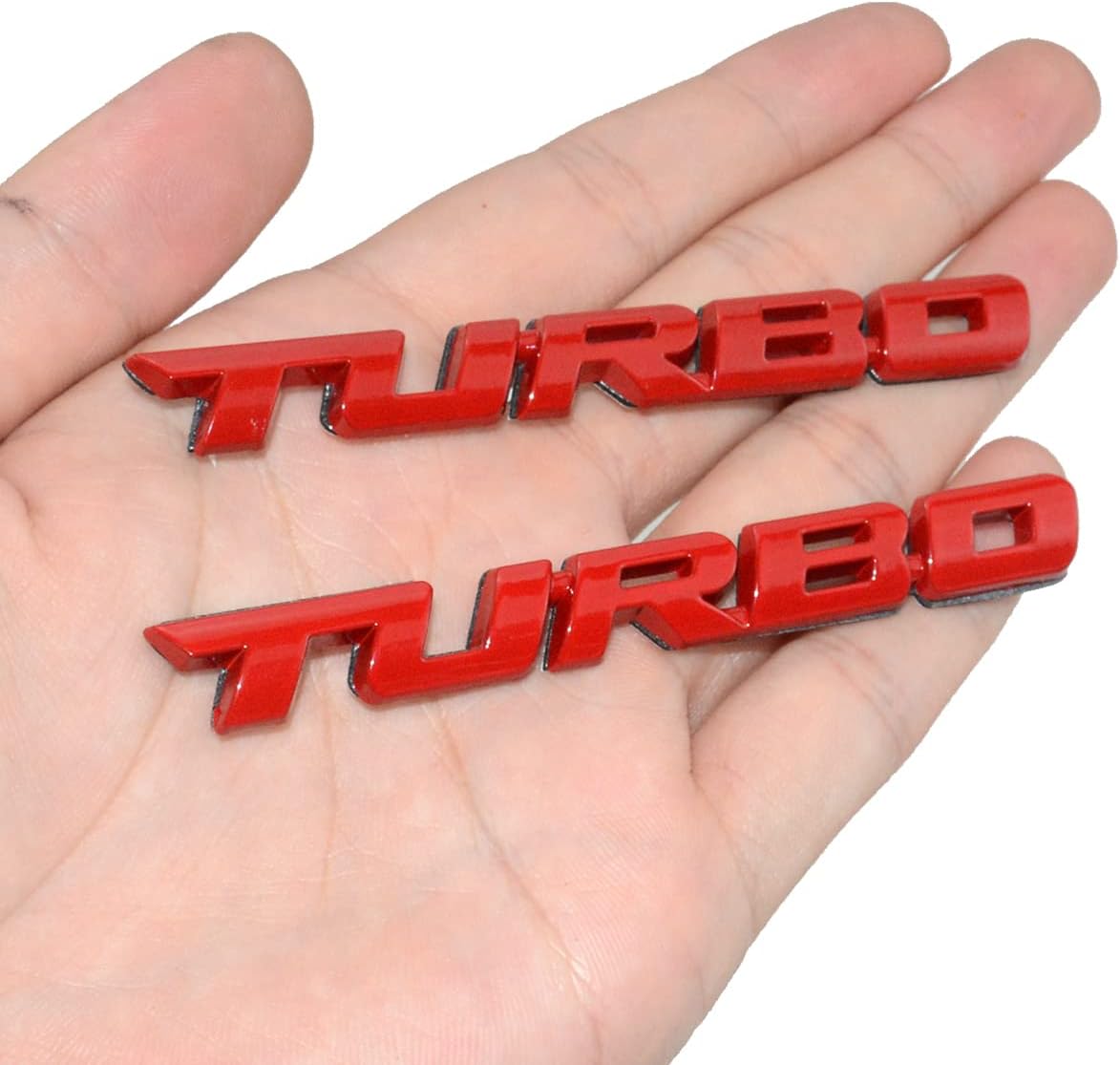 Amazon.com: 2X 3D Turbo Premium Car Side Fender Rear Trunk Emblem Alloy ...