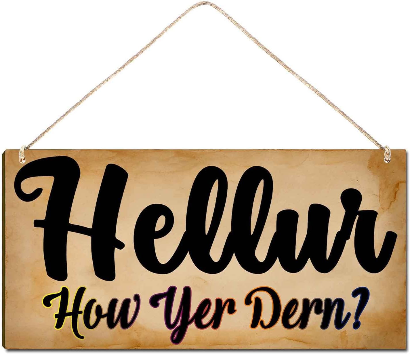 Amazon.com: Decorative Hellur sign Funny hanging sign Welcome sign ...