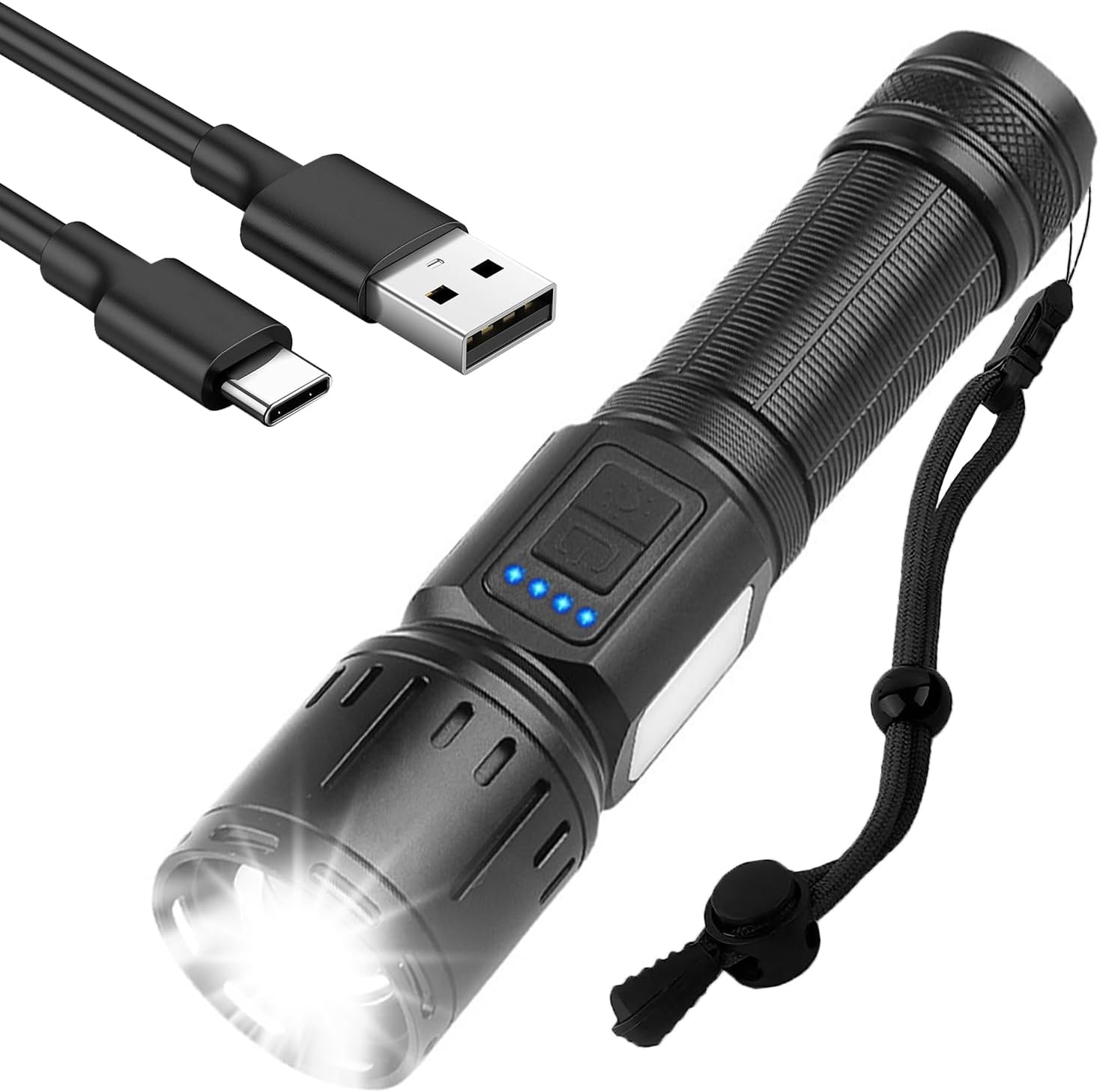 Boruit V3 MINI Torcia LED Portachiavi Ricaricabile Auto Torcia con Luce ...