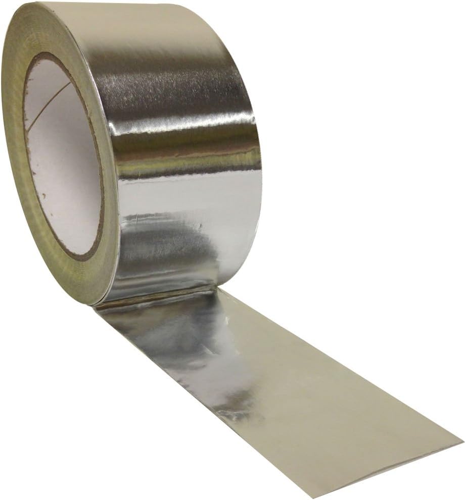72mm x 45m Aluminium Foil Tape Roll Heat Insulation Reflective Duct ...