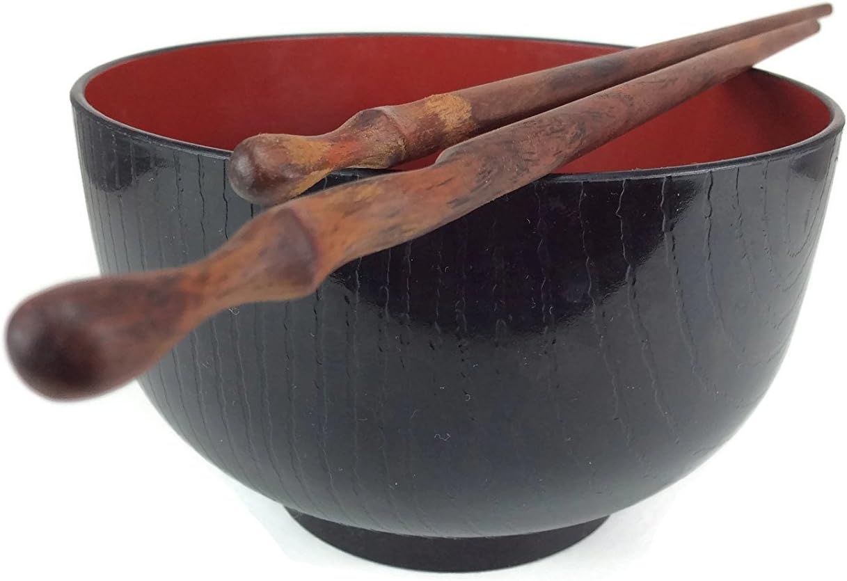 Amazon.com: Chopsticks Red Wood Unique Wood Gain Handmade Round Shape ...