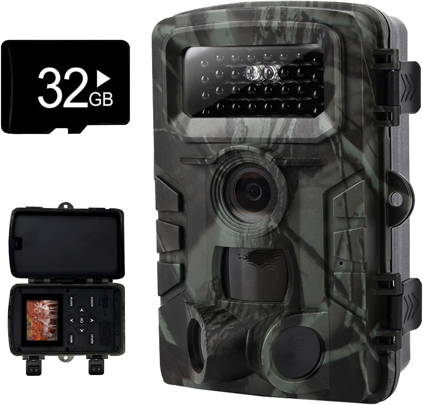 Amazon.com: Baleyanm Trail Camera, 1080P 36MP Hunting Gear Game Camera ...