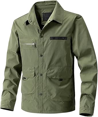Amazon.com: Men's Military Tactical Jacket Water-Resistant Outdoor ...