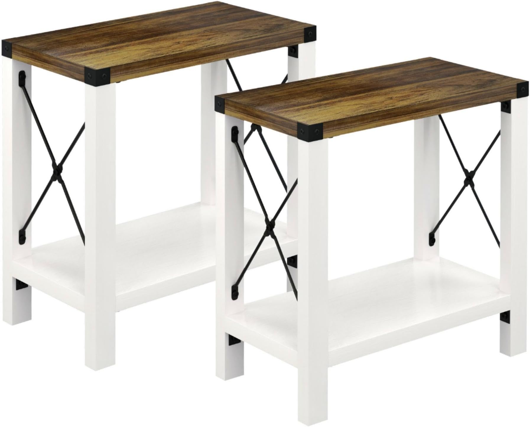 Amazon.com: Fameill End Table with Charging Station Narrow Bedside ...