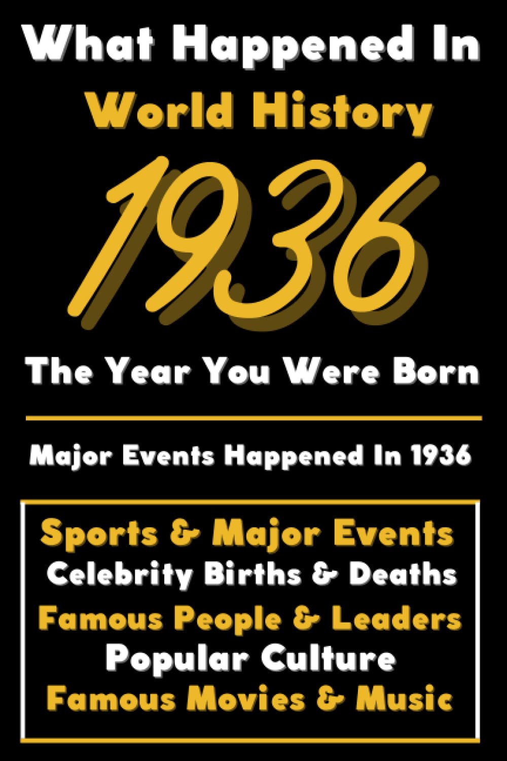 What Happened in World History 1936 The Year You Were Born: Special ...