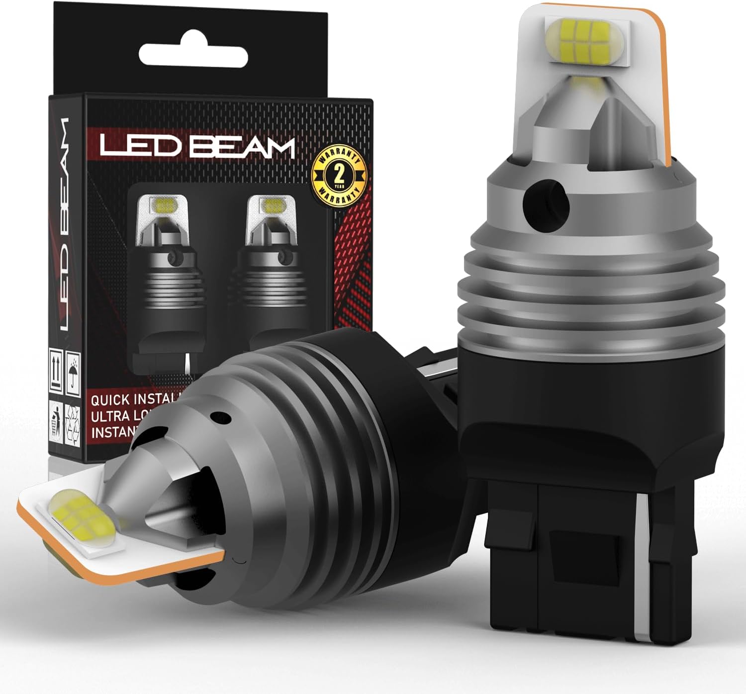 LEDBeam GS Series T15 3000Lm 7035 Chip 6500K Car Bike Reverse White LED ...