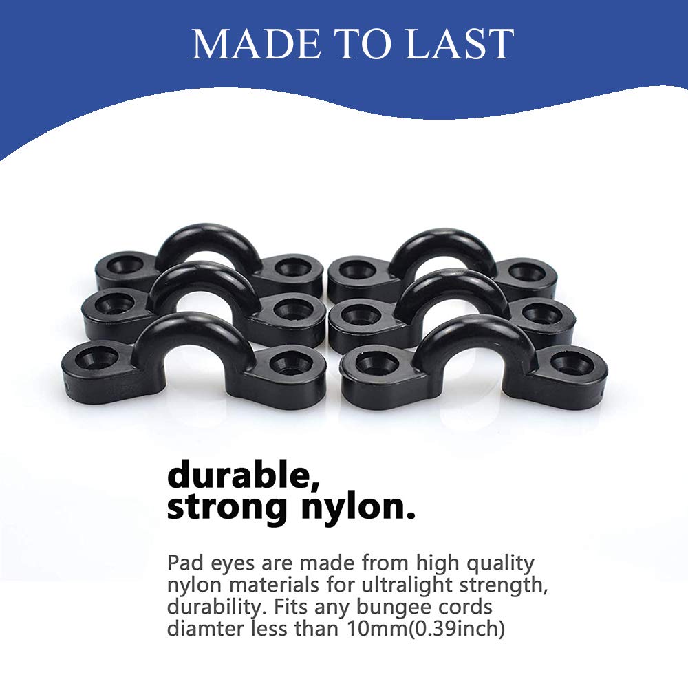 Snapklik.com : RANDDER Kayak Pad Eye Rivets Kit Includes 10 Nylon Padeyes