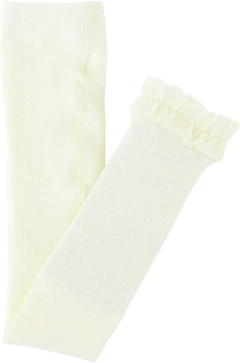 Amazon.com: RuffleButts Ivory Footless Ruffled Tights - 6-8: Clothing ...