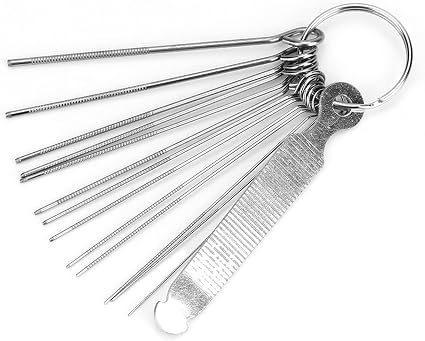 Amazon.com: HilBeliFU 13 Needles Guitar Nut Files, Portable Flat Nut ...