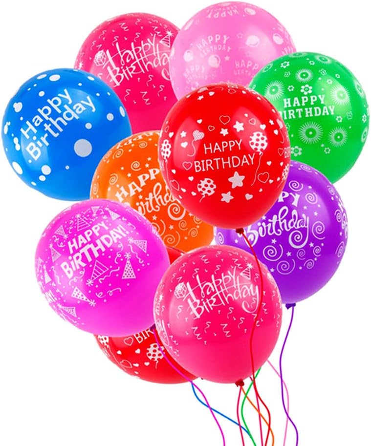 KASTWAVE Happy Birthday Balloon 12-Inch 50Pcs: Buy Online at Best Price ...