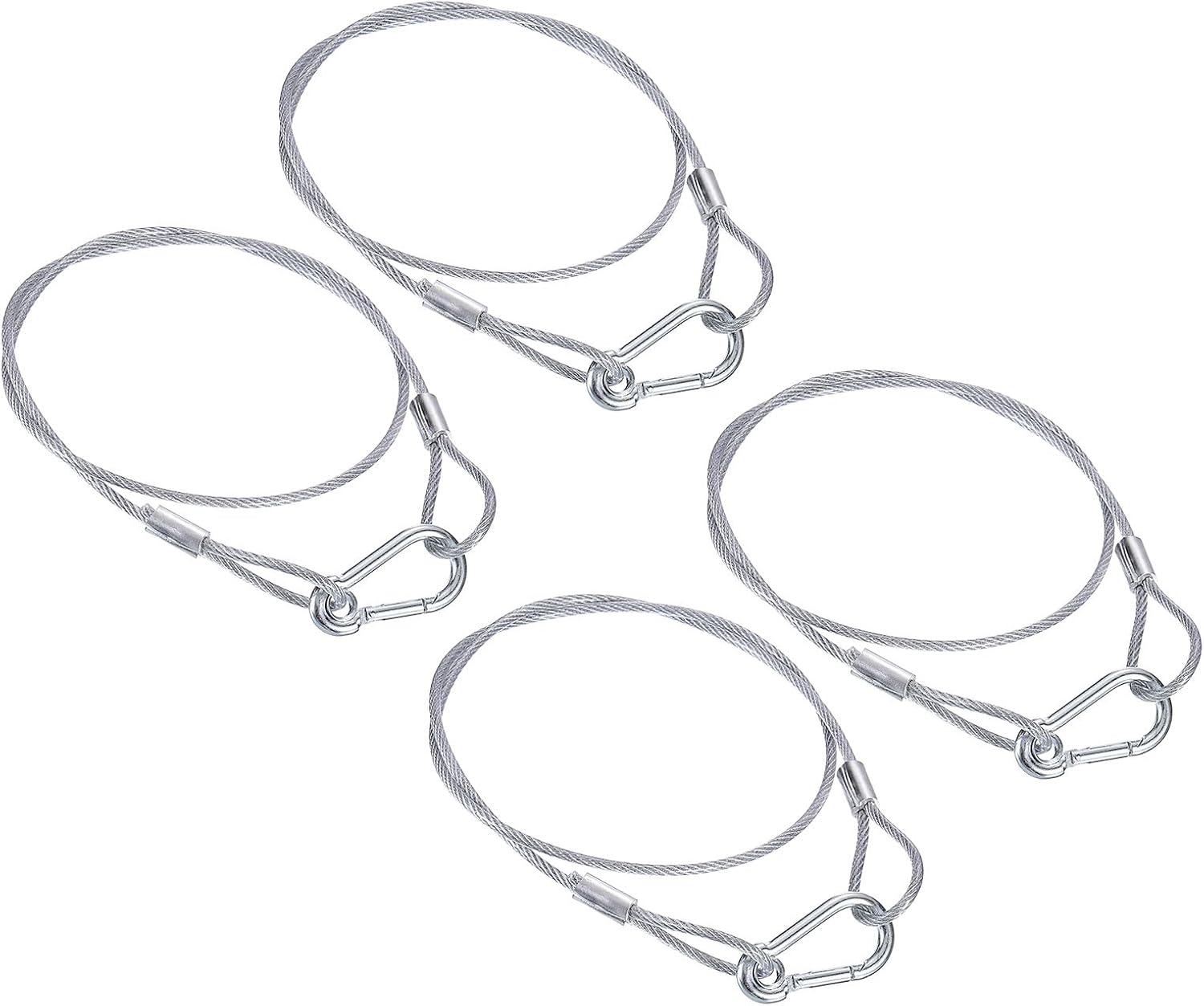 PATIKIL Stainless Steel Safety Cable 31.5"/80cm, 4Pack 3.3mm Flexible ...