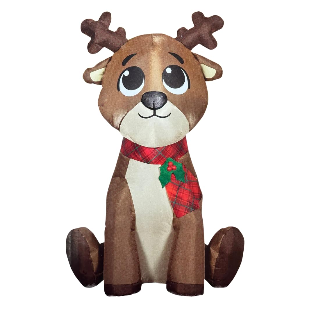 Festive Reindeer Christmas Inflatable By Gemmy Christmas Reindeer ...