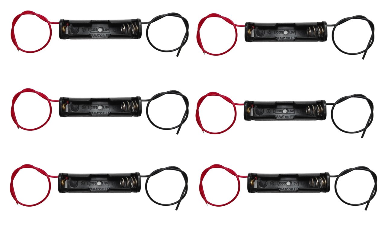 Amazon.com: WAYLLSHINE 6PCS 1 x 1.5V AAA Battery Spring Clip Black ...