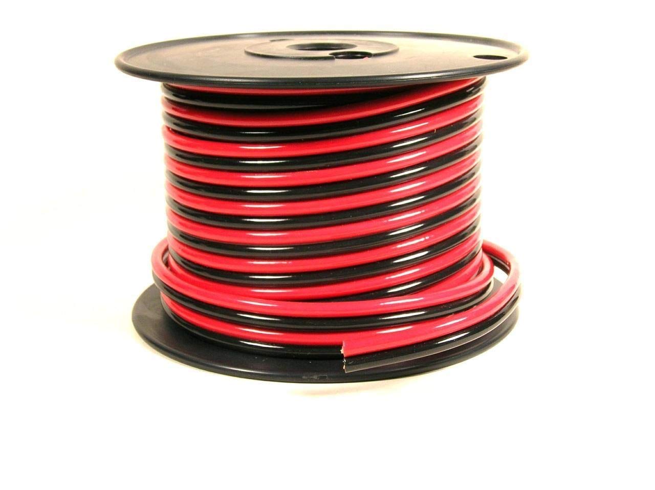 Amazon.com: Powerwerx 100ft Spool AWG 14 Red and Black Bonded Zip Cord ...