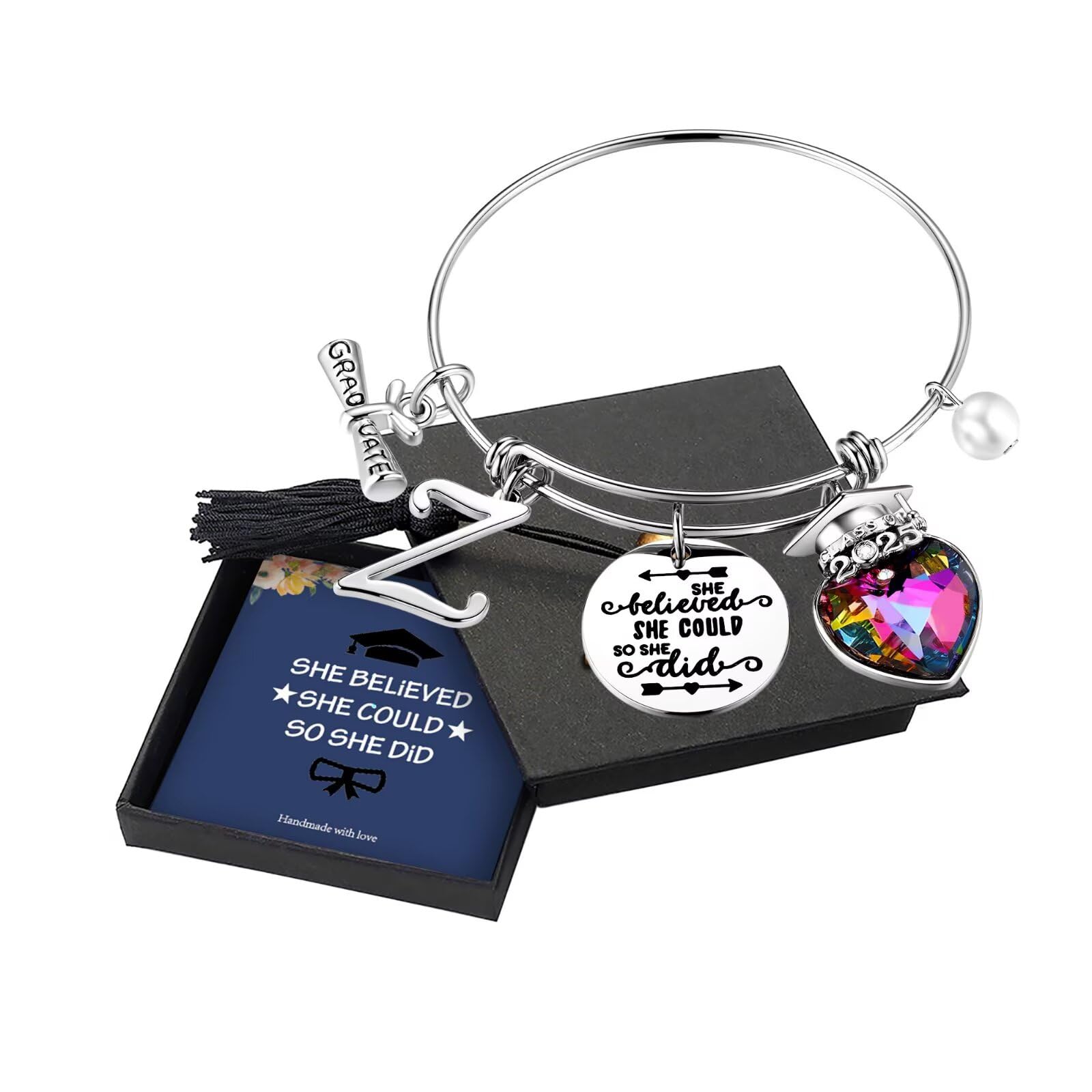 Snapklik.com : Yoosteel Graduation Gifts For Her 2025 Initial Bracelets