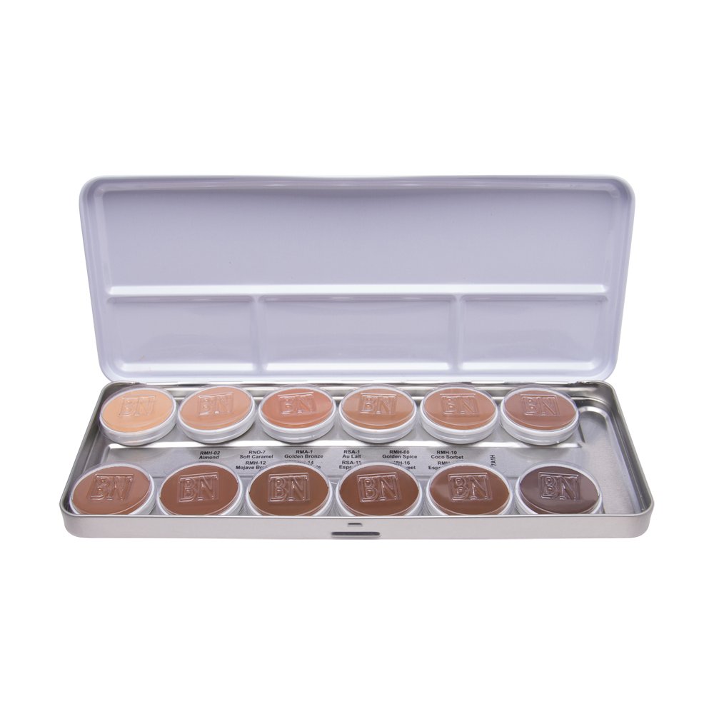 Amazon.com : Ben Nye Olive & Brown Matte Foundation Pallette BFP-12 ...