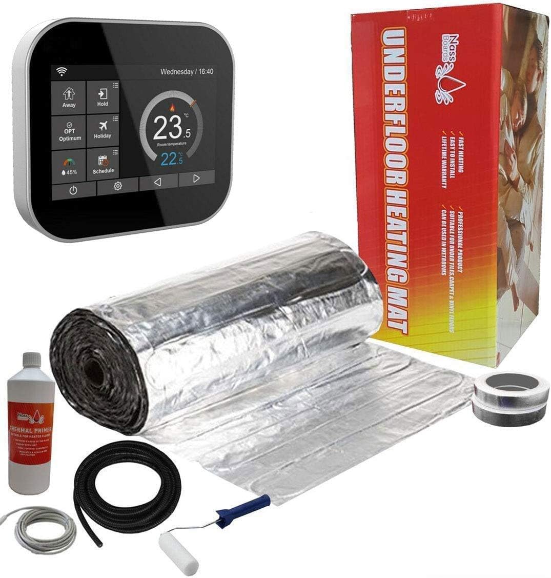 Electric Underfloor Heating kit 150w - 6m² - Black Smart WiFi ...