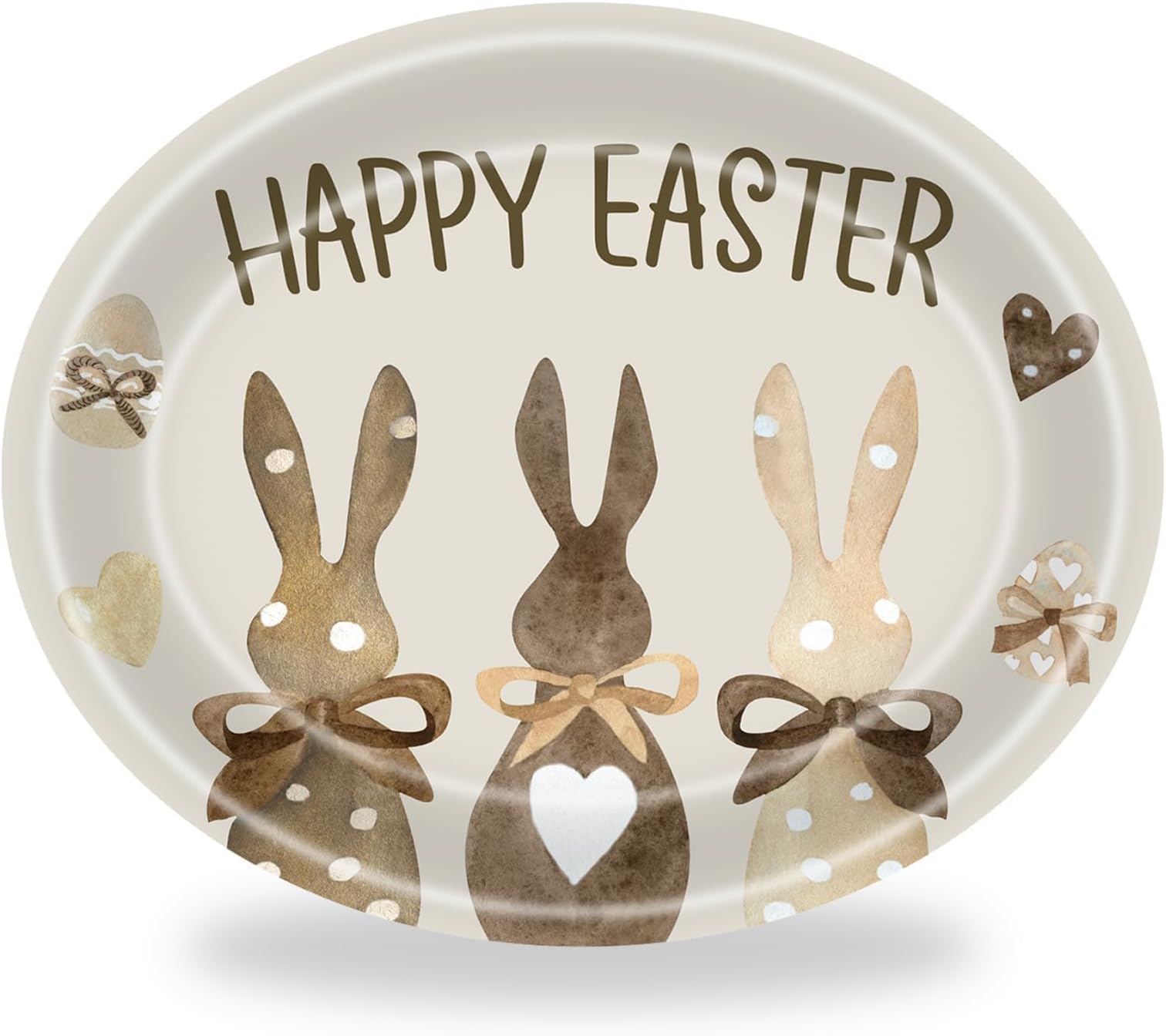 Amazon.com: Nitial 100 Count Easter Paper Plates Bulk Oval Disposable ...