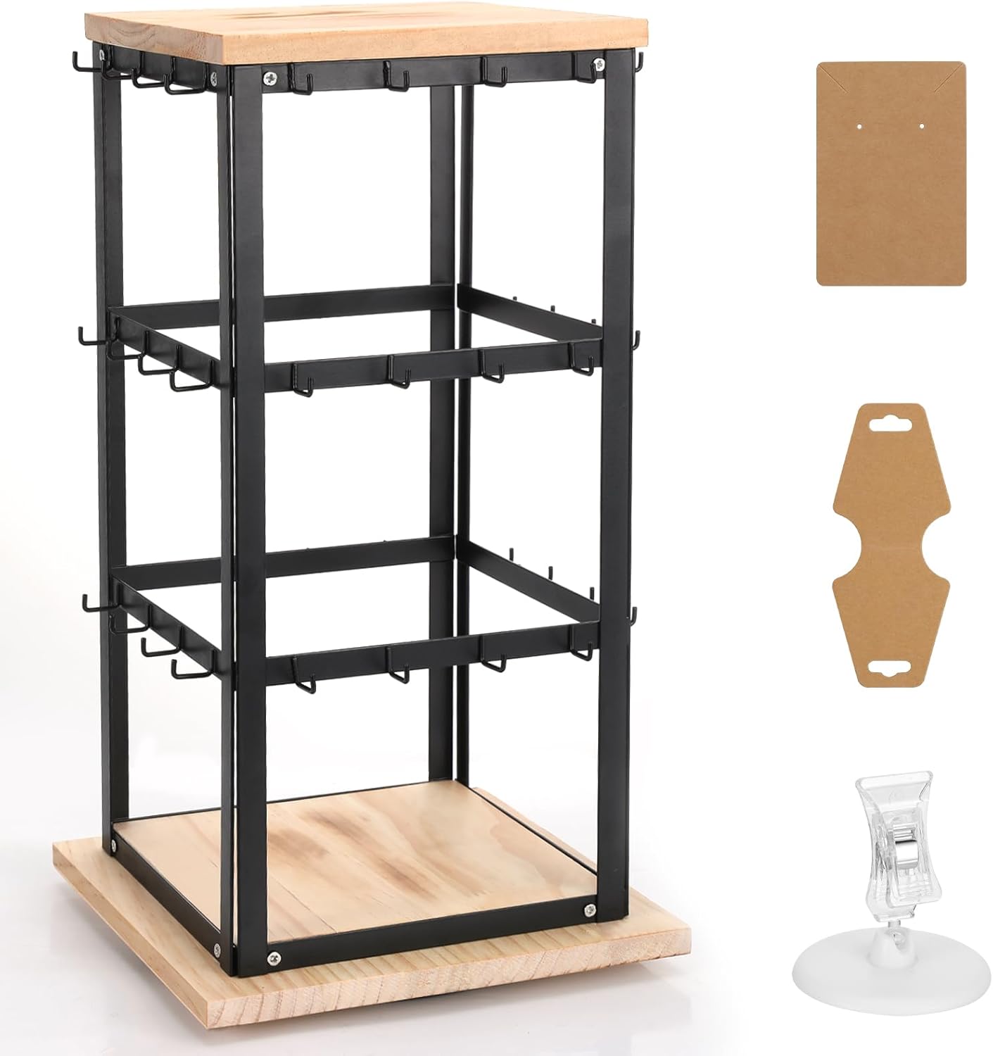 Amazon.com: JuneHeart Earring Holder Organizer, Metal Earring Display ...