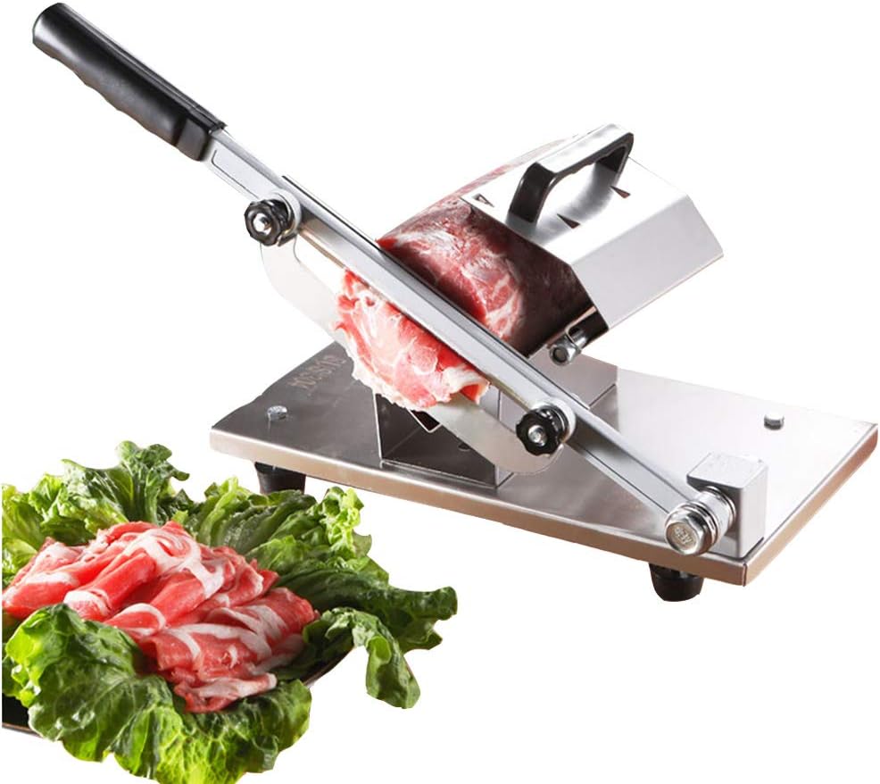 Amazon.com: Meat Slicer for Home or Commercial use,Manual Frozen Meat ...