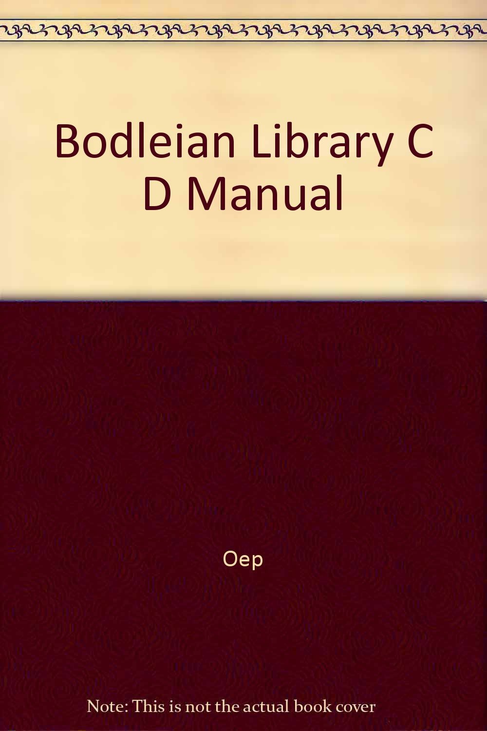 The Bodleian library: Pre-1920 catalogue of printed books on compact ...