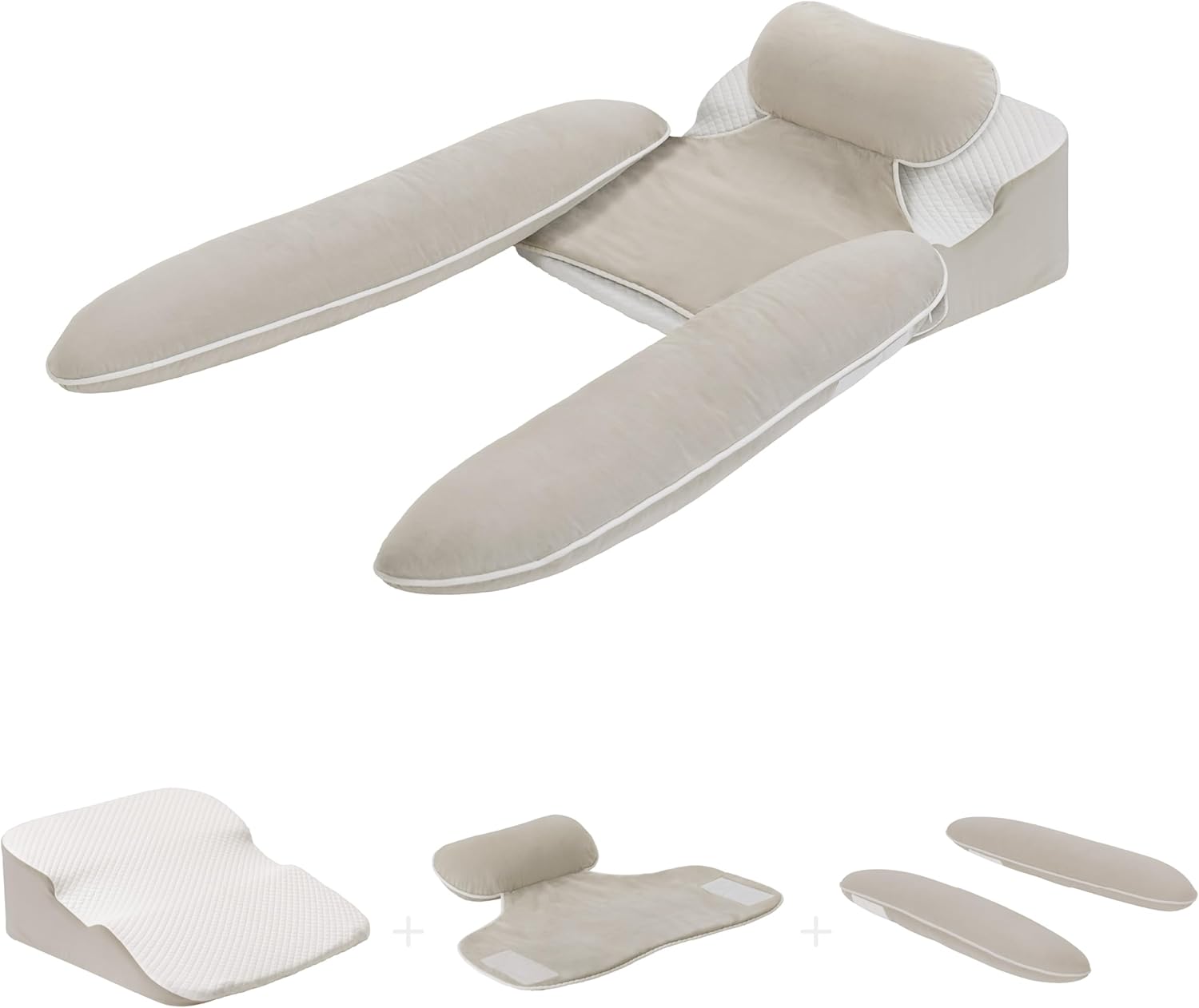 Amazon.com: Side Sleeper Body Pillow for Adults, Modular H-Shaped ...